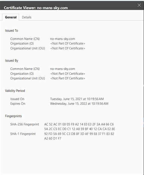 Is No Mans Sky Website Ssl Cert Expired Rnomansskythegame