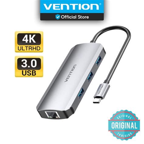 Vention Usb C Hub In Usb Type C Converter With K Hdmi Usb Gigabit Rj Ethernet For