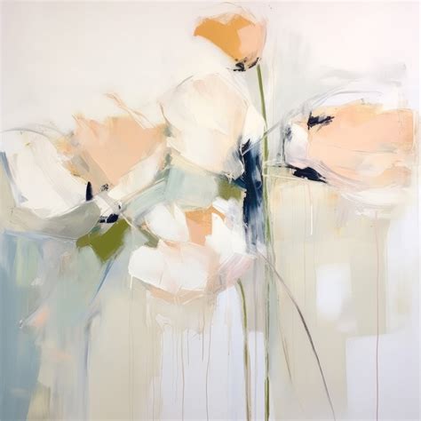 Abstract Muted Colors Floral Collection 2 Abstract Muted Flower