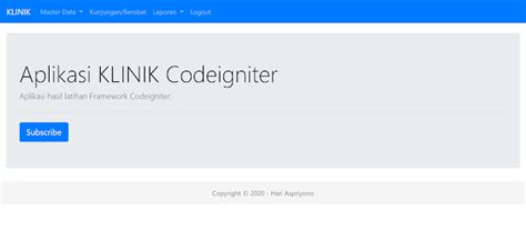 download source code aplikasi klinik sederhana berbasis web php codeigniter