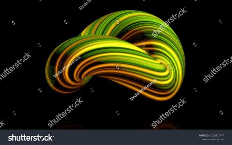 Coloured Curved Figure Torus Threedimensional Animation Stock Illustration 1223907814 Shutterstock
