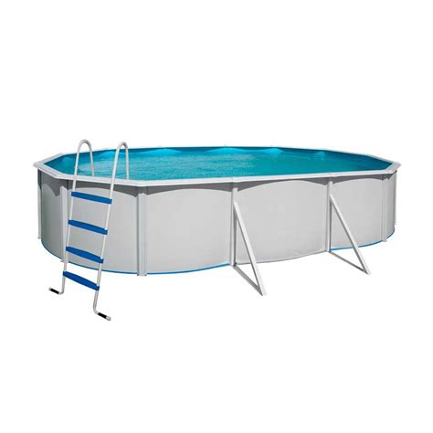 Piscina Prefabricada De Forma Ovalada Con Escalera Monomat Materiales