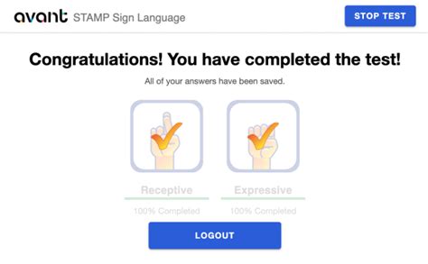 Stamp For Asl Test Taker Guide Avant Assessment