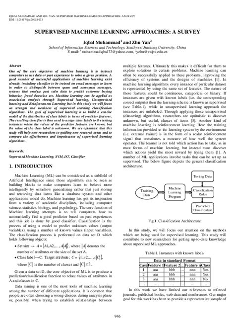 Pdf Supervised Machine Learning Approaches A Survey