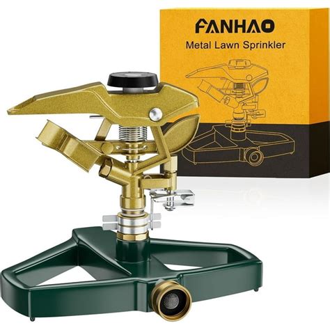 Fanhao Heavy Duty Pulsating Lawn Sprinkler Metal Garden Hose Heads W