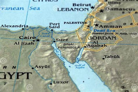World Map Of Red Sea Middle East Suez Canal Palestine Israel Jordan