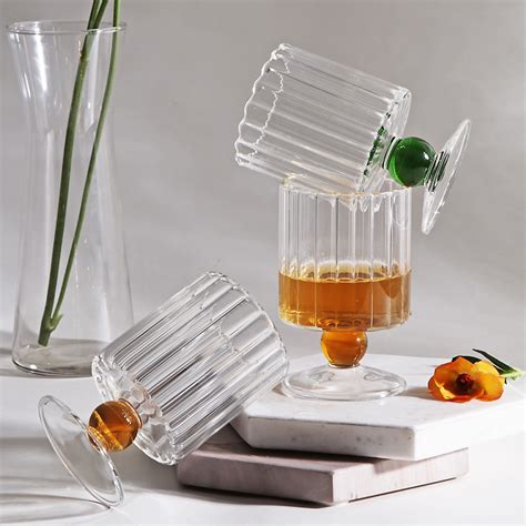 젊은이마켓 아트 내열 유리 고블렛잔 와인잔 고블렛 글라스 2color