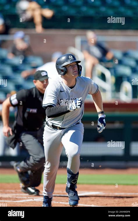 Tyler Hardman 38 New York Yankees Of The Mesa Solar Sox During An Arizona Fall League Game
