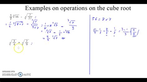 Examples On Operations On Cube Root 2 Youtube