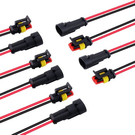 Muyi 5 Kits 2 Pin Connector 18awg Waterproof Wire Connector Desertcart India