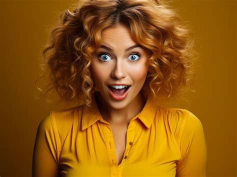 Una Mujer Con Una Expresión De Sorpresa En Su Rostro Reacciona A Un