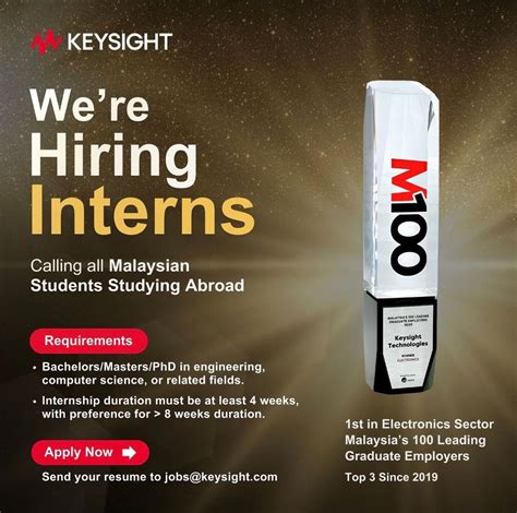 Choy Yan Zeng On Linkedin Keysight Technologies Malaysia Is Hiring Interns And Were Looking…