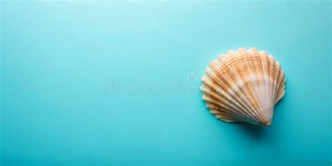 An Ocean Sea Shell Wallpaper On A Light Blue Background Ai Created