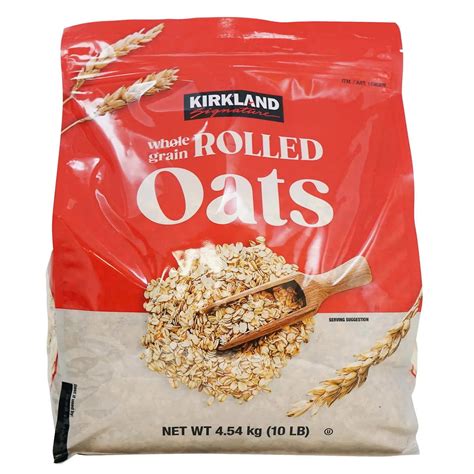 Kirkland Signature Whole Grain Rolled Oats 10 Pounds Resealable Bag
