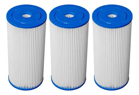 3 Refil Filtro Big Blue Plissado Alta Vazão 10x45 25 Micra