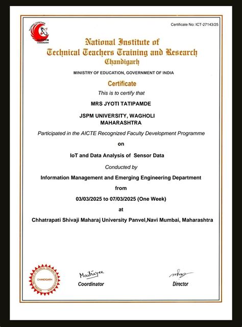 Iot Dataanalytics Fdp Professionaldevelopment Learning Education