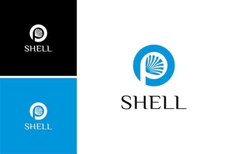 Design De Logotipo De Frutos Do Mar Shell Letra Inicial P Com Ideia De