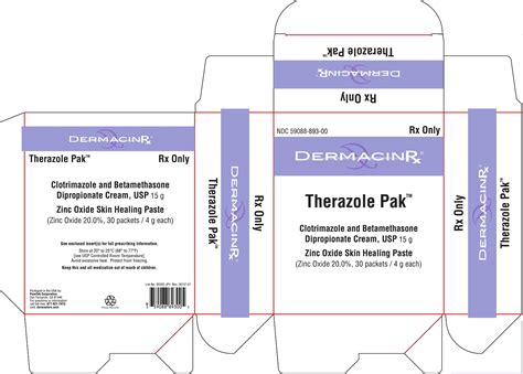 Dailymed Dermacinrx Therazole Pak Clotrimazole And Betamethasone