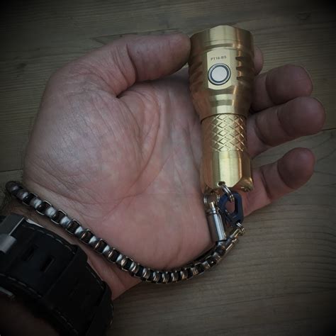 Solid Brass Edc Flashlight Rechargeable Micro Usb