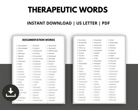 Therapy Words And Phrases Clinical Documentation Terms Case Manager Notes Therapy Verbiage