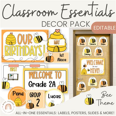 Bee Hive Theme Classroom Essentials Decor Pack Miss Jacobs