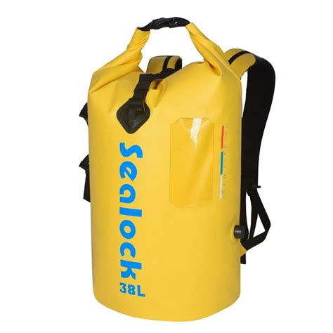 China New Waterproof Backpack For Hiking 38 Liter With Yellow Window