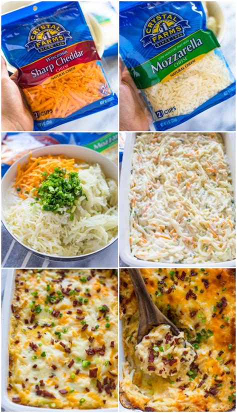 Cheesy Shredded Potato Casserole With Low Fat Option Gimme Delicious