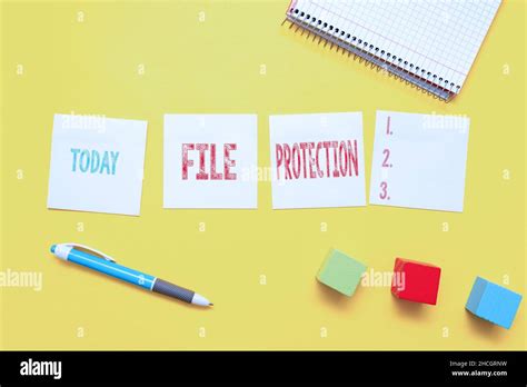 Text Caption Presenting File Protection Business Concept Preventing