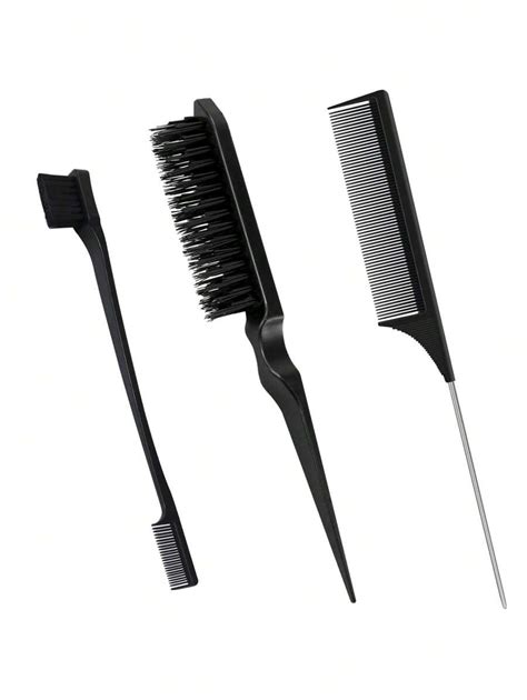 Conjunto De 3 Piezas De Herramientas De Peluquería Para Peinados Que Incluye Cepillo Cardador