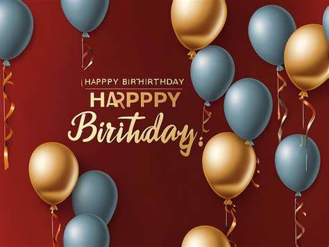 Beautiful Brown Happy Birthday Template Premium Ai Generated Image