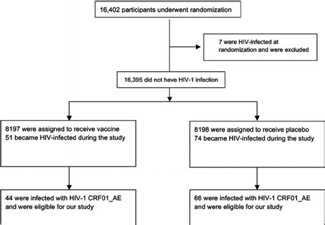 Flowchart Diagram Of Hiv 1 Breakthrough Infections In Rv144