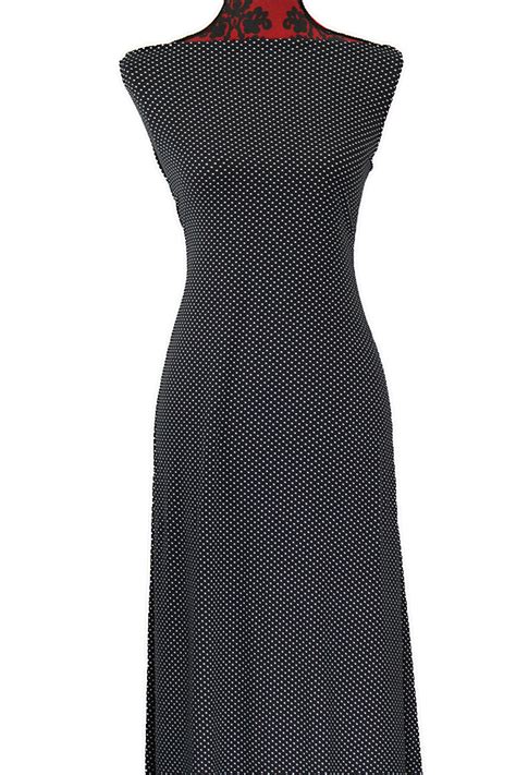 Tiny Dots In Black 20 Pm Double Brushed Poly Lush Fabrics
