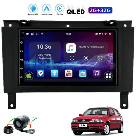 Kit Central Multimidia 2 Din Android Vw Gol Parati Saveiro G3 Shopee Brasil