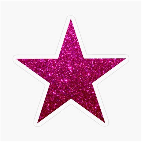 Crimson Glittering Star Beautiful Sticker By Oxoxoxo Birthday Cake