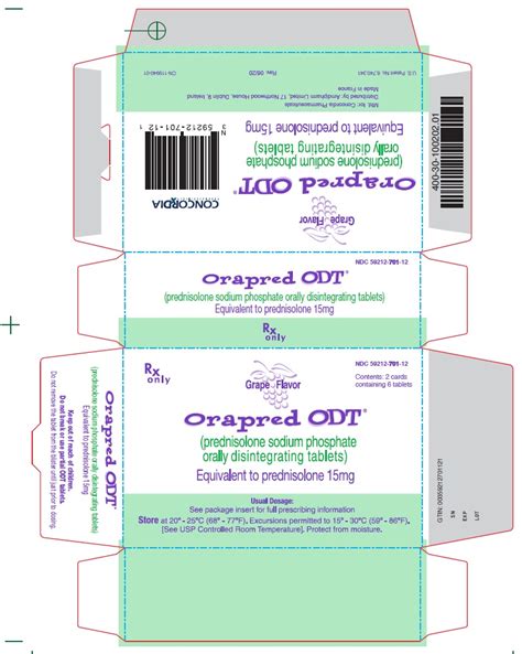 Orapred Odt Package Insert Prescribing Information