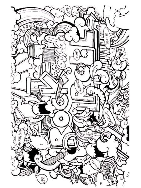 Doodle Coloring Pages For Adults