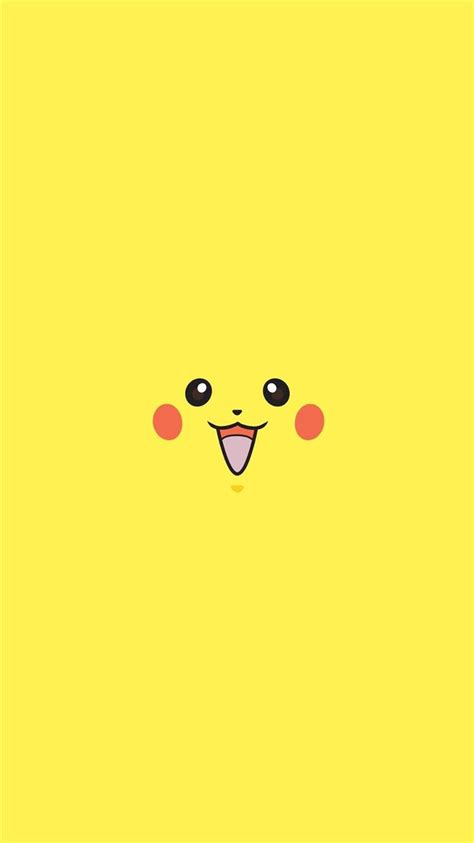 Pikachu Pokemon Minimal Flat Iphone 8 Wallpapers Free Download