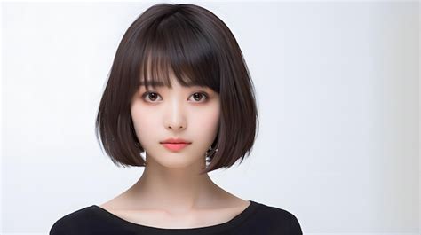 Premium Ai Image Bob Cut Japanese Woman