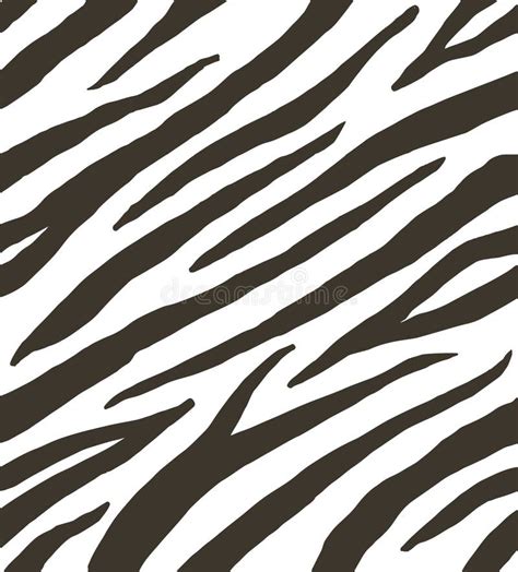 Vector Seamless Pattern Of Zebra Stripes Print Stock Vector Illustration Of Safari Nature