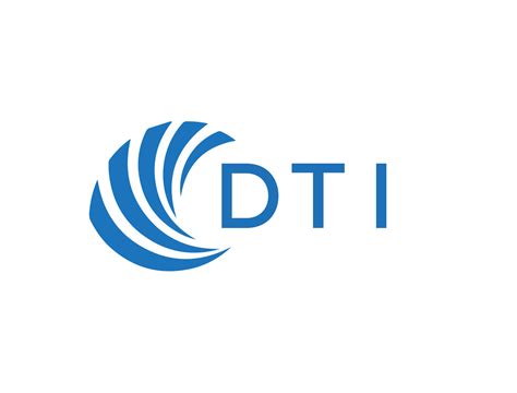Dti Letra Logo Diseño En Blanco Antecedentes Dti Creativo Circulo