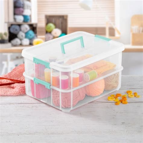 Sterilite Stack And Carry 2 Layer Handle Box Stackable Storage Container 4 Pack 1 Piece Ralphs