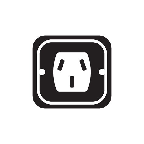 Electric Socket Icon Logo Illustration Design Template 25437221 Vector