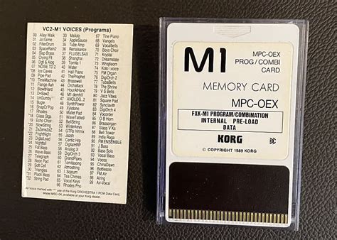 Korg Mpc Oex M1 Memory Card Reverb