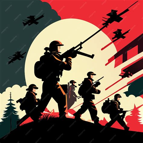Premium Vector War Vector Illustration Art