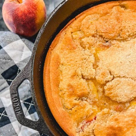 The Best Cast Iron Skillet Peach Cobbler Recipe Our Crows Nest