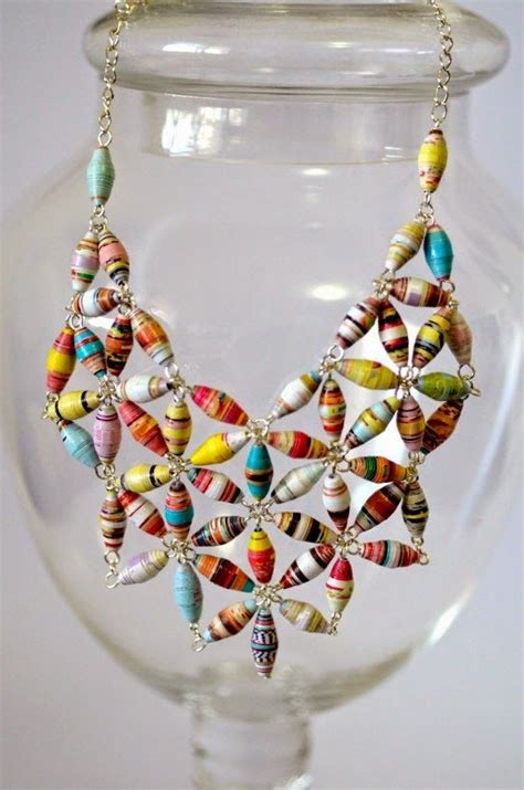 How To Recycle Fun Paper Bead Crafts Paper Bead Jewelry Paper Beads