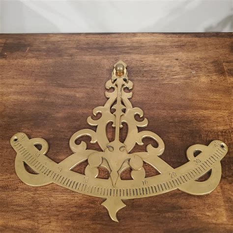 Solid Brass Mariners Quadrant Scale Pendulum Inclinometer Ship Tilt