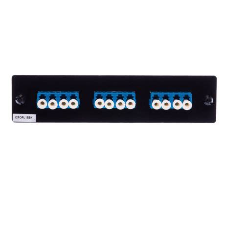 Icc Lc Fiber Optic Adapter Panel 6 Duplex Icfopl16bk