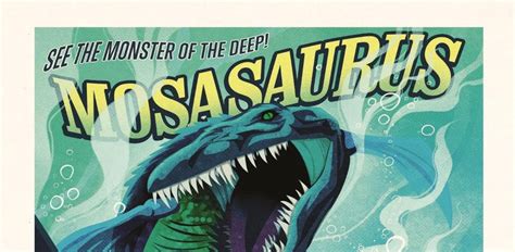 Jurassic World Attraction Poster Print 11x14 Mosasaurus Universal