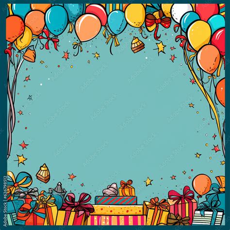 Where Festivity Meets Creativity Birthday Border Design With Hand Drawn